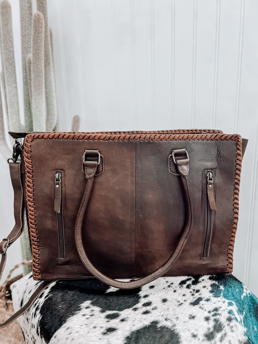 Tooled Leather & Cowhide Laptop Bags – Cowbabes Designs