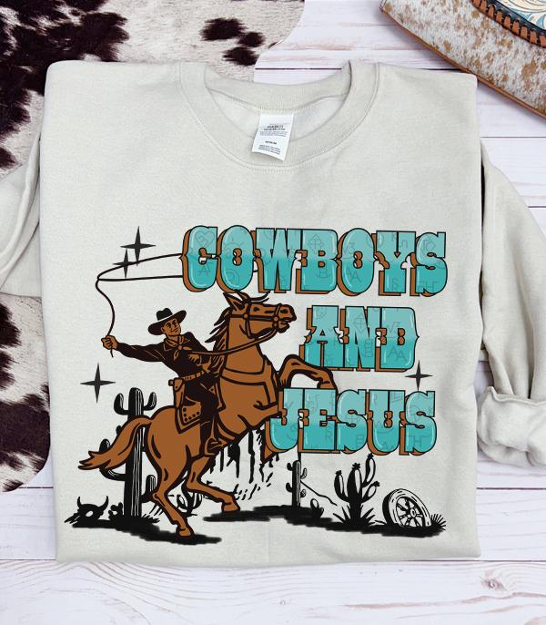Cowboys & Jesus Sweatshirt – Cowbabes Designs